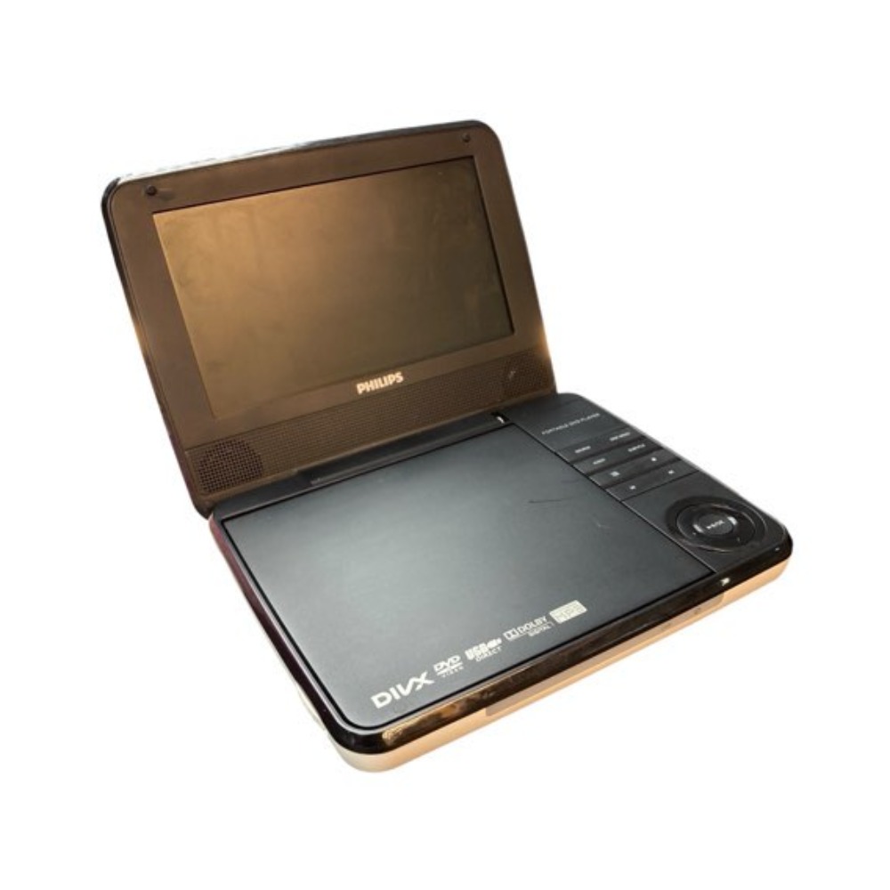 Pre-owned Philips Portable DVD Player 7" Screen PD7030/05 White - Own4Less